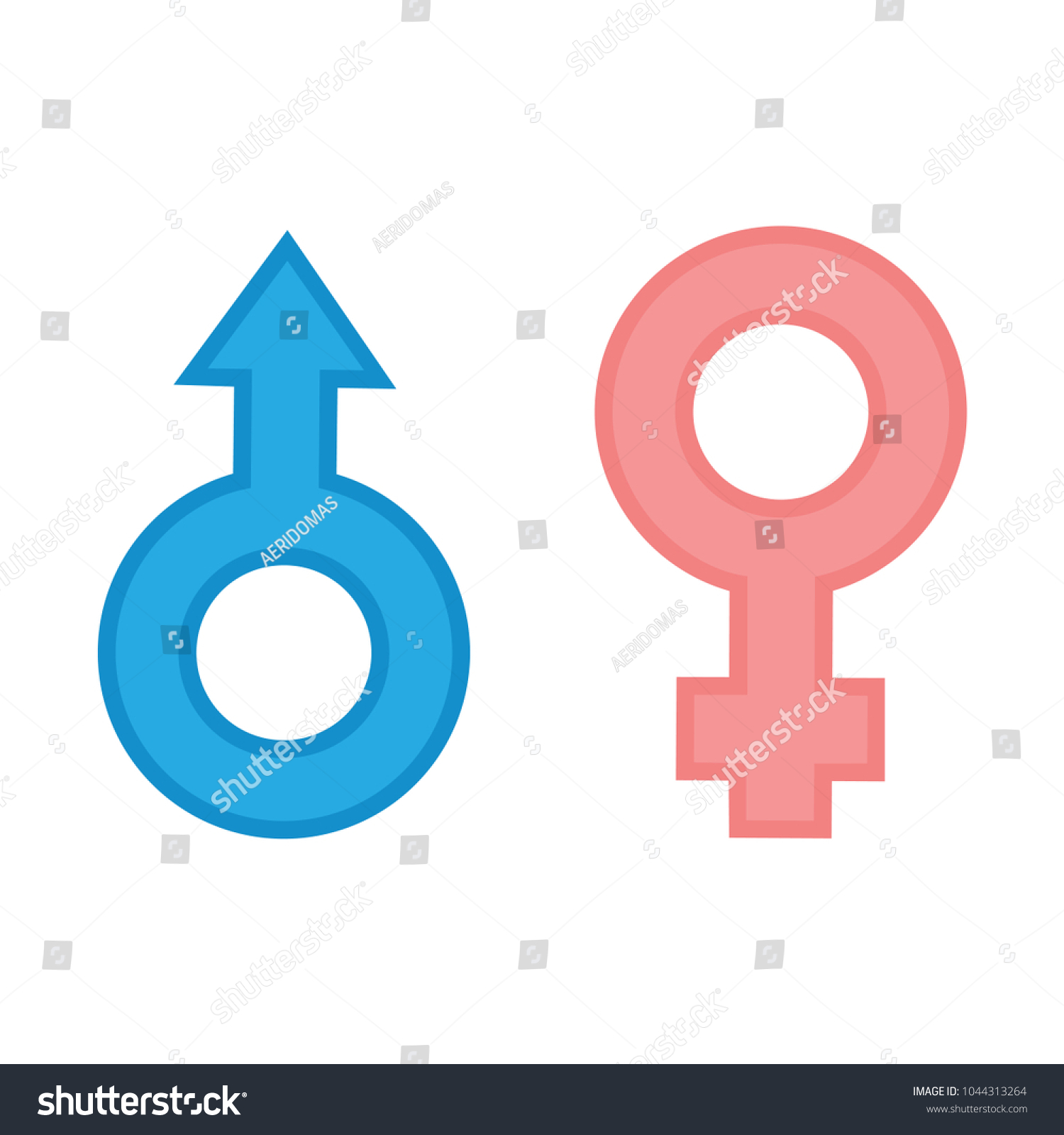 Male Female Sex Symbol Vector Stock Vector Royalty Free 1044313264