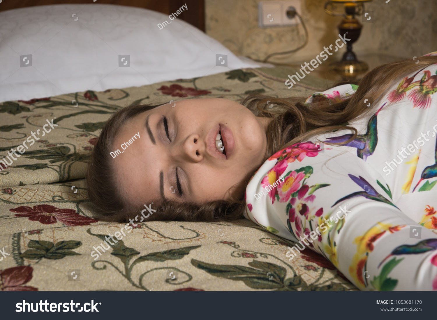 Стоковая фотография 1053681170 Crime Scene Young Woman Killed By Shutterstock