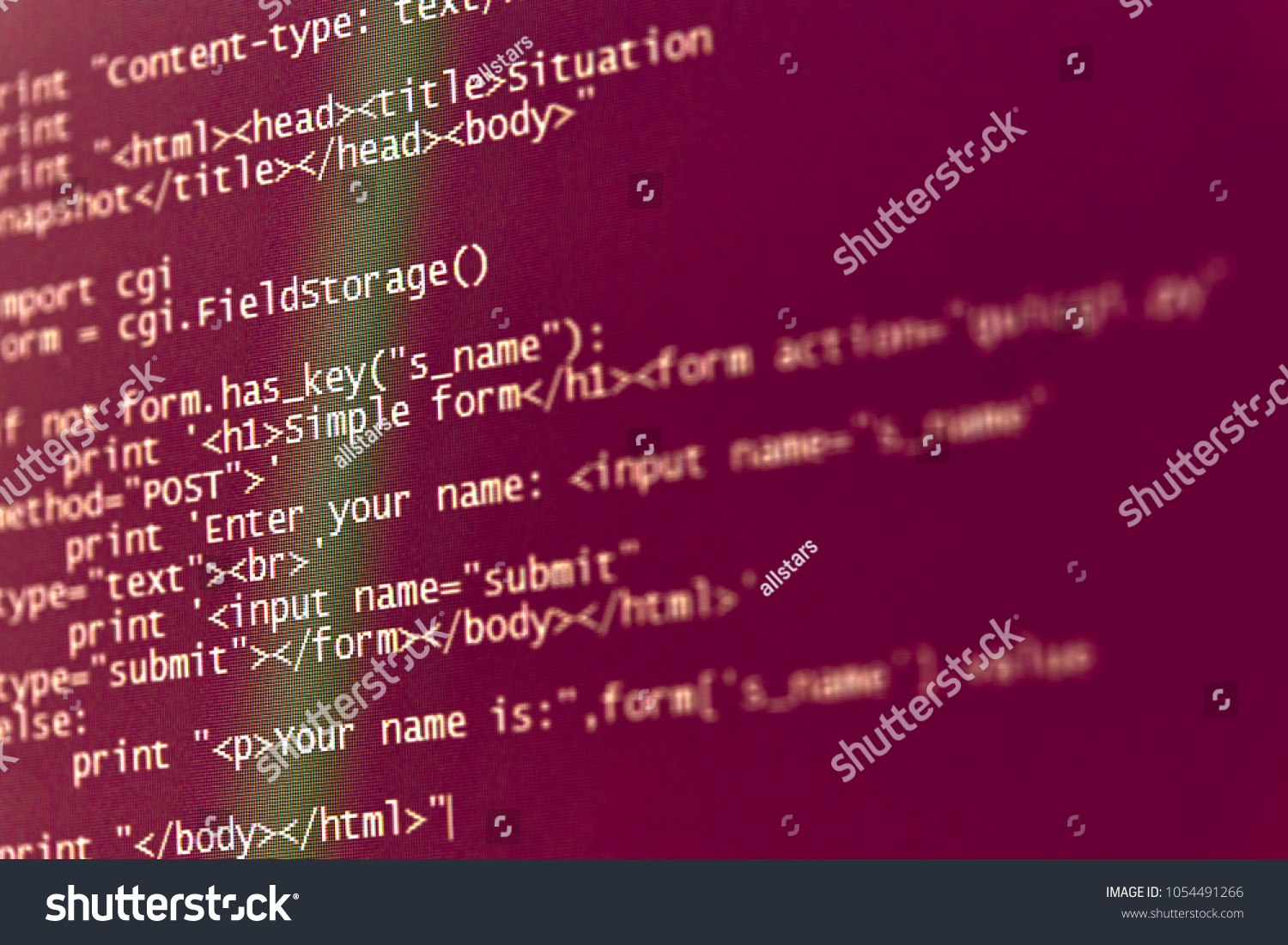 Programming Code Abstract Screen Software Developer 스톡 사진 1054491266 | Shutterstock