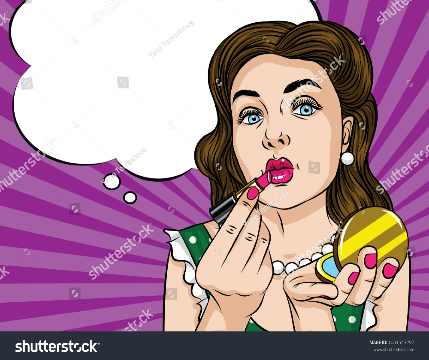 Vector Retro Illustration Pop Art Comic Stock Vector Royalty Free 1061543297 Shutterstock