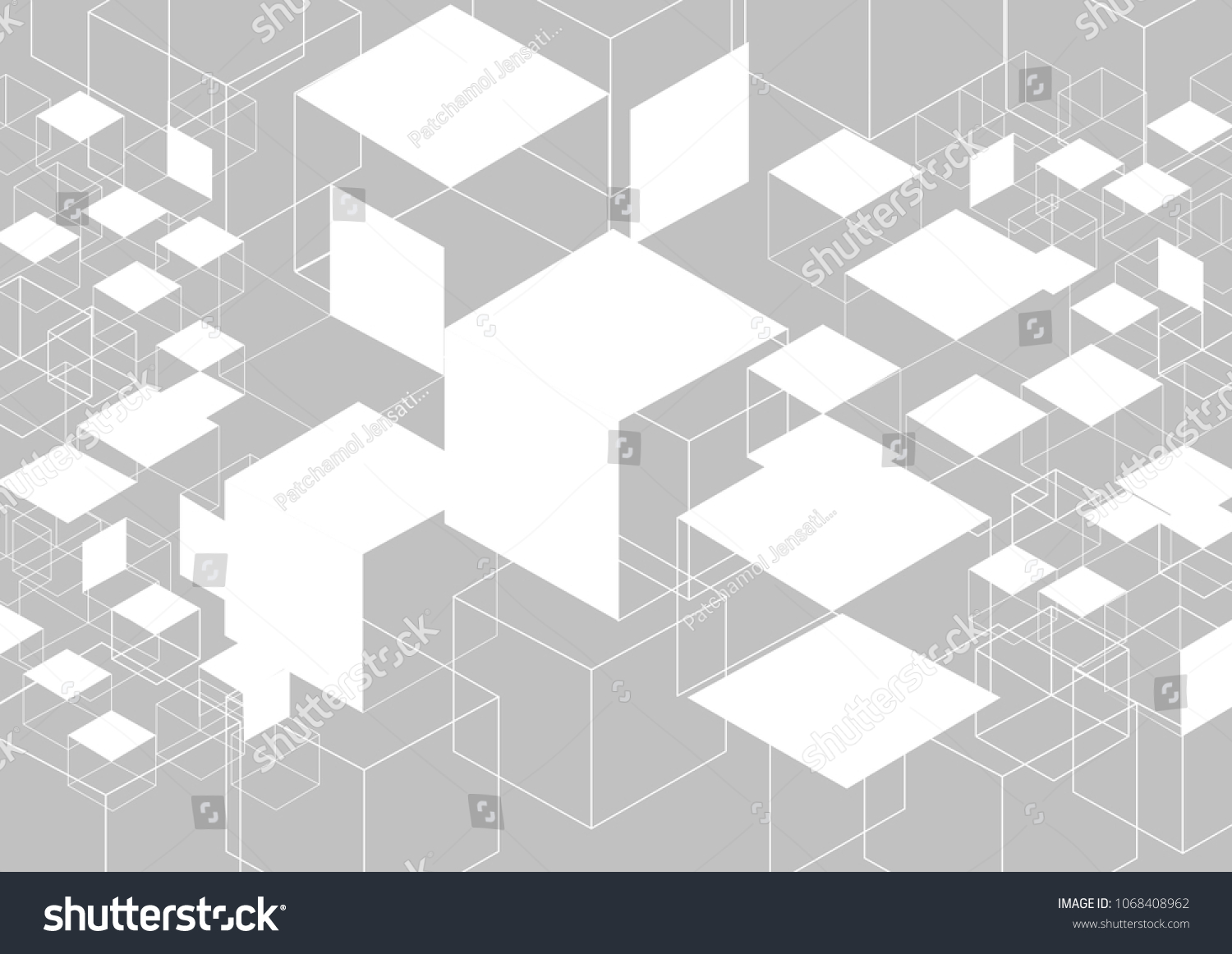 3d Cube Random Pattern Texture Backgroundvector Stock Vector (Royalty ...