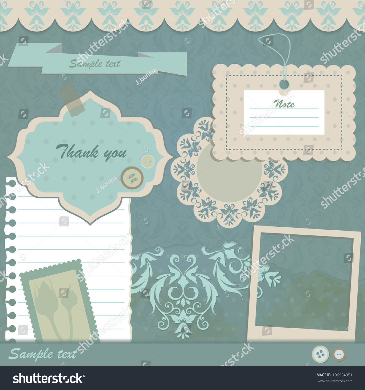 Scrapbook Elements Vector Illustration Stock Vector (Royalty Free ...