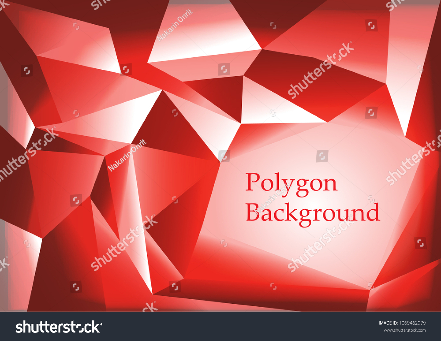 Red Shade Polygon Background Vector Stock Vector (Royalty Free ...