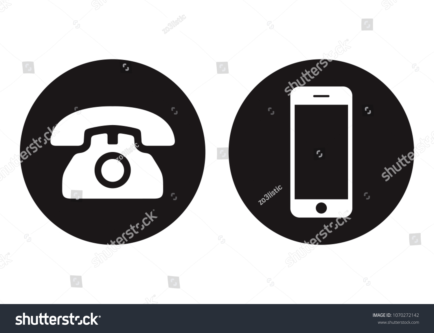 Vektor Stok Phone Icon Vector Call Icon Vector (Tanpa Royalti ...