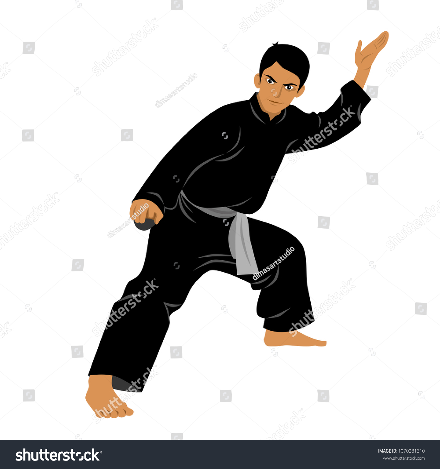 Vector Silat Martial Arts Indonesia 01 Stock Vector Royalty Free