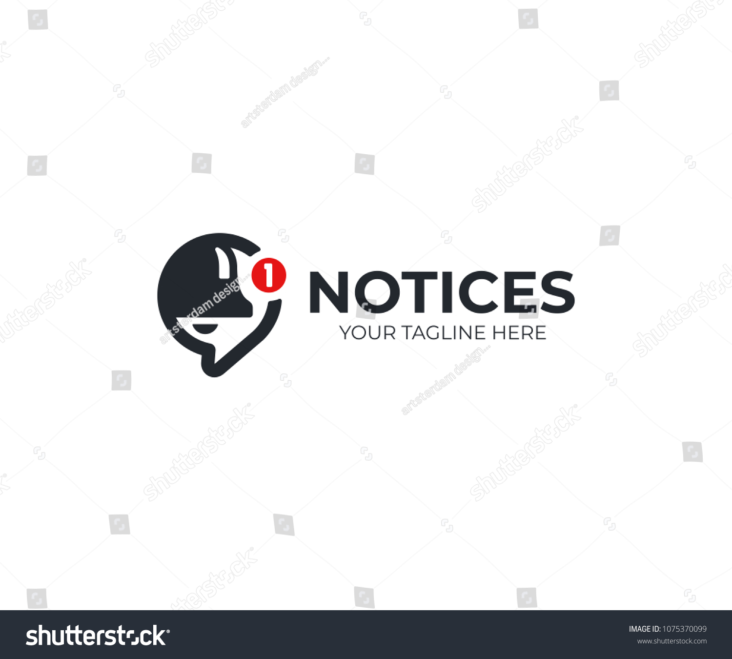 Notification Logo Template Bell Speech Bubble Stock Vector (Royalty ... Notification Logo Template Bell Speech Bubble Stock Vector (Royalty ...