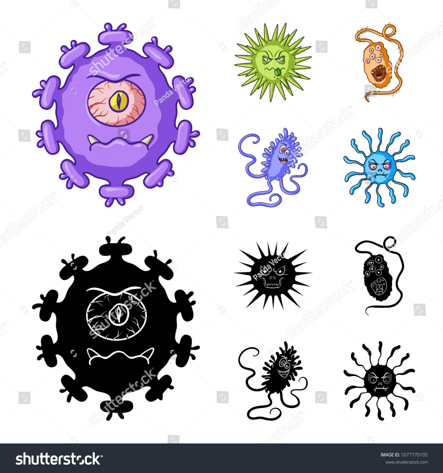 Different Types Microbes Viruses Viruses Bacteria 스톡 벡터로열티 프리 1077770105 Shutterstock