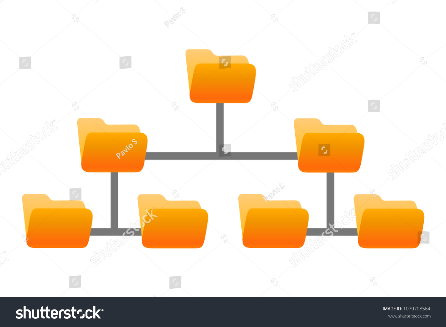 Folder Structure Folders Hierarchy Stock Vector Stock Vector (Royalty ...