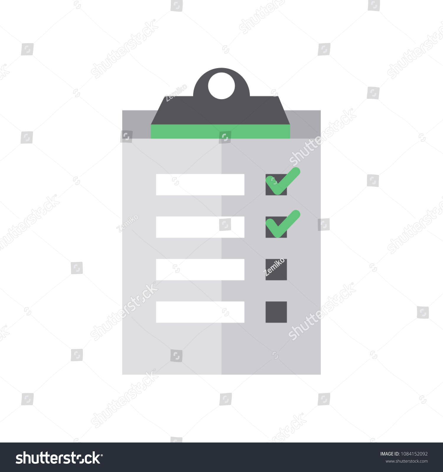 Checklist Clipboard Flat Vector Icon Stock Vector (Royalty Free ... Checklist Clipboard Flat Vector Icon Stock Vector (Royalty Free ...