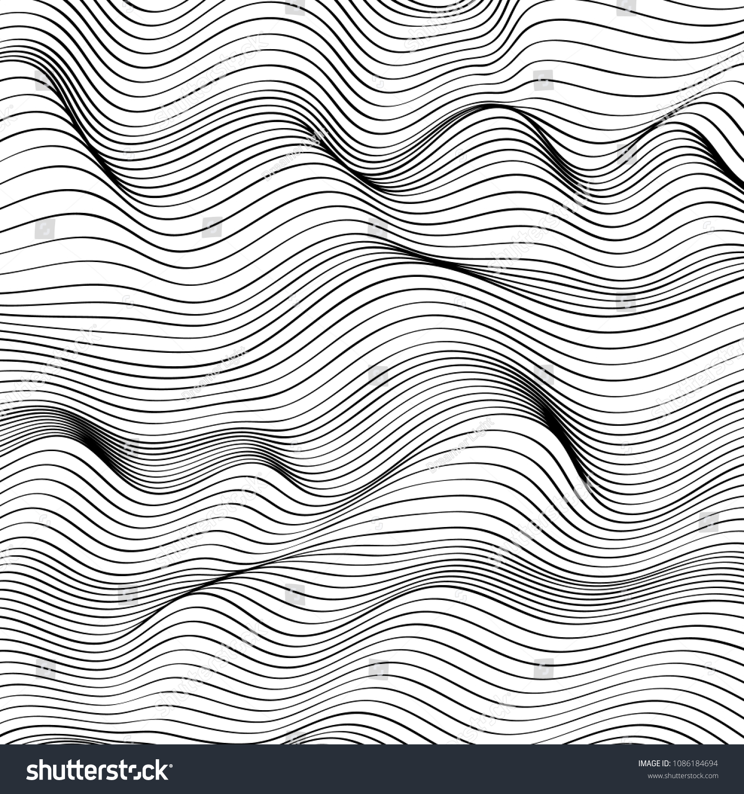 Wave Lines Pattern Abstract Background Vector Stock Vector (Royalty ...