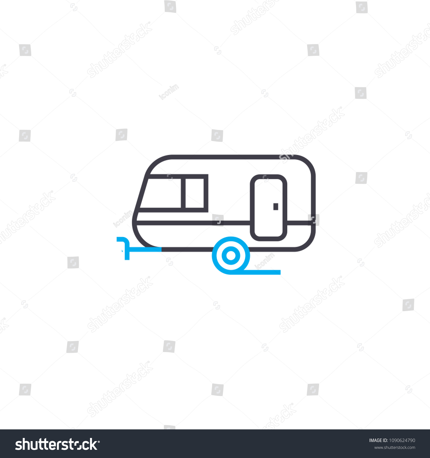 Passenger Trailer Vector Thin Line Stroke Stock Vector (Royalty Free ... Passenger Trailer Vector Thin Line Stroke Stock Vector (Royalty Free ...