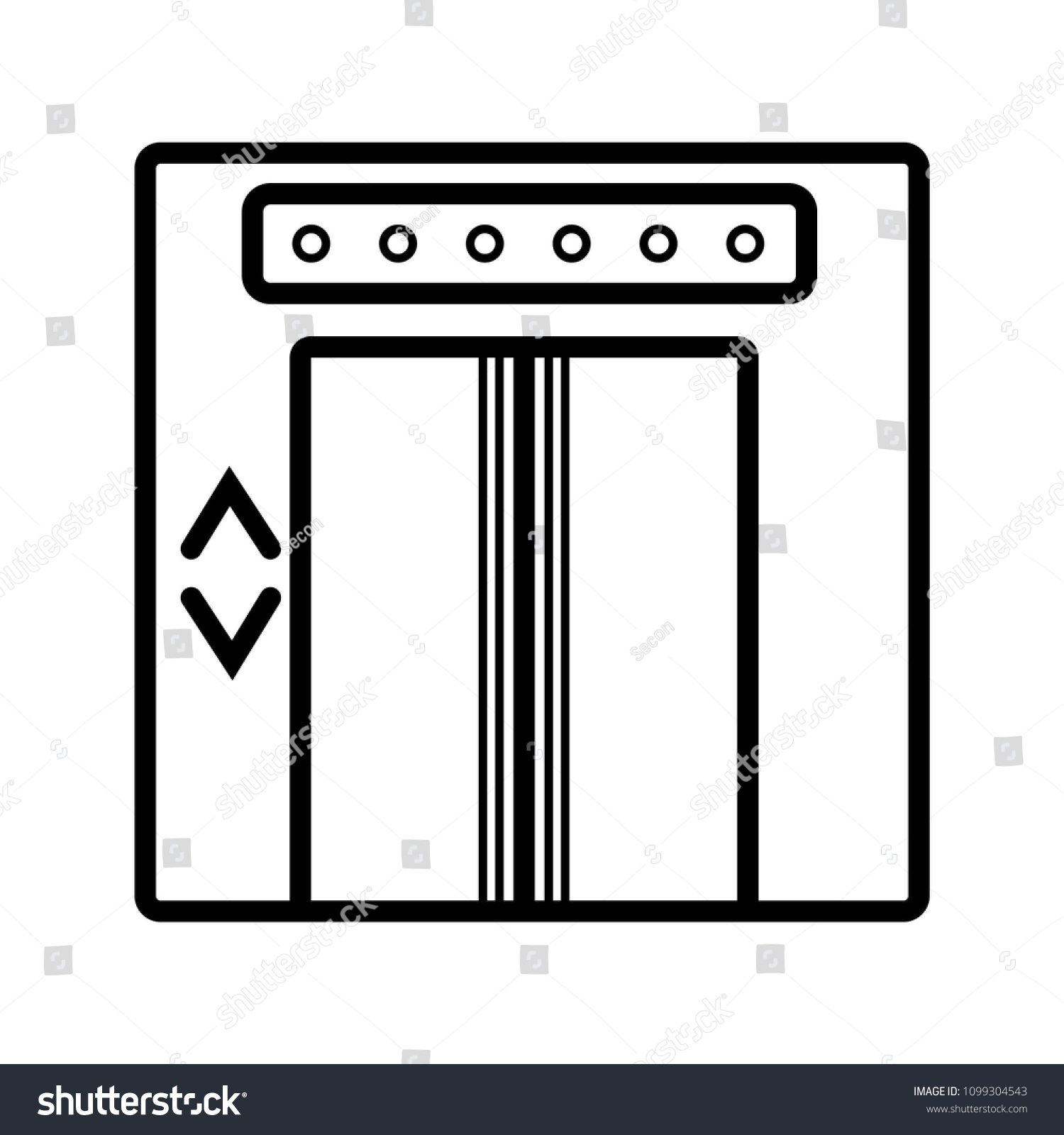 Elevator Icon Vector Stock Vector (Royalty Free) 1099304543 | Shutterstock