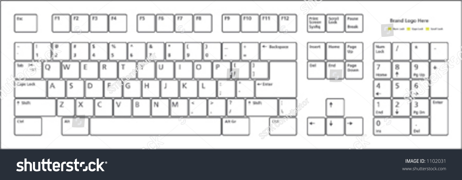 Standard 101 Keys Pc Keyboard Layout Stock Vector Royalty Free 1102031 Shutterstock