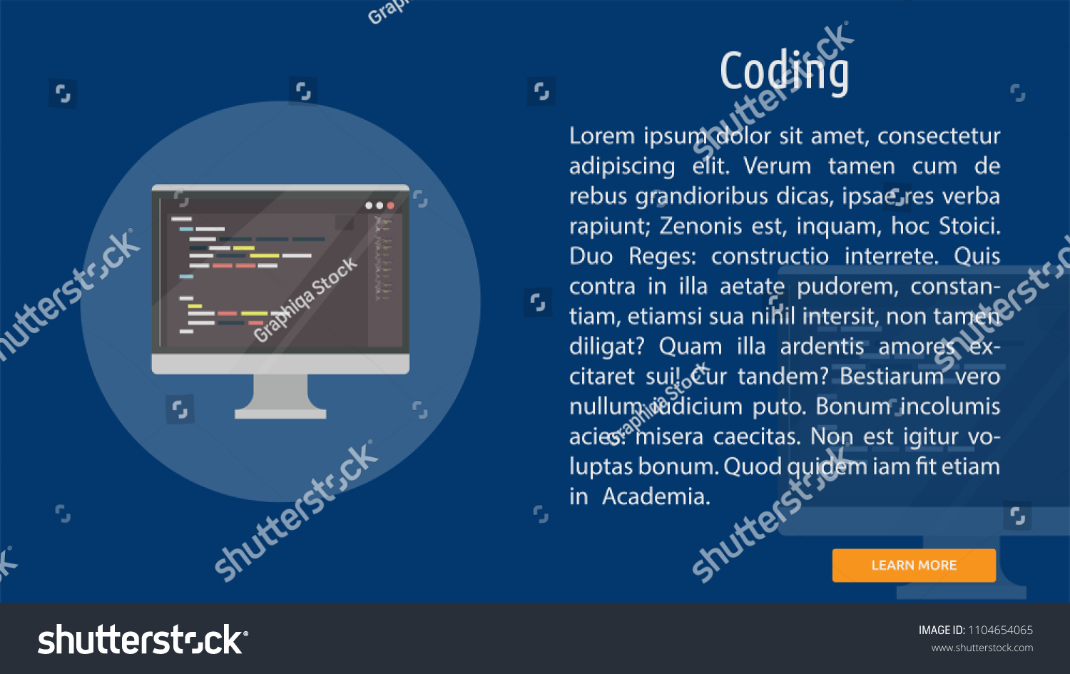 Coding Banner Design Stock Vector (Royalty Free) 1104654065 | Shutterstock