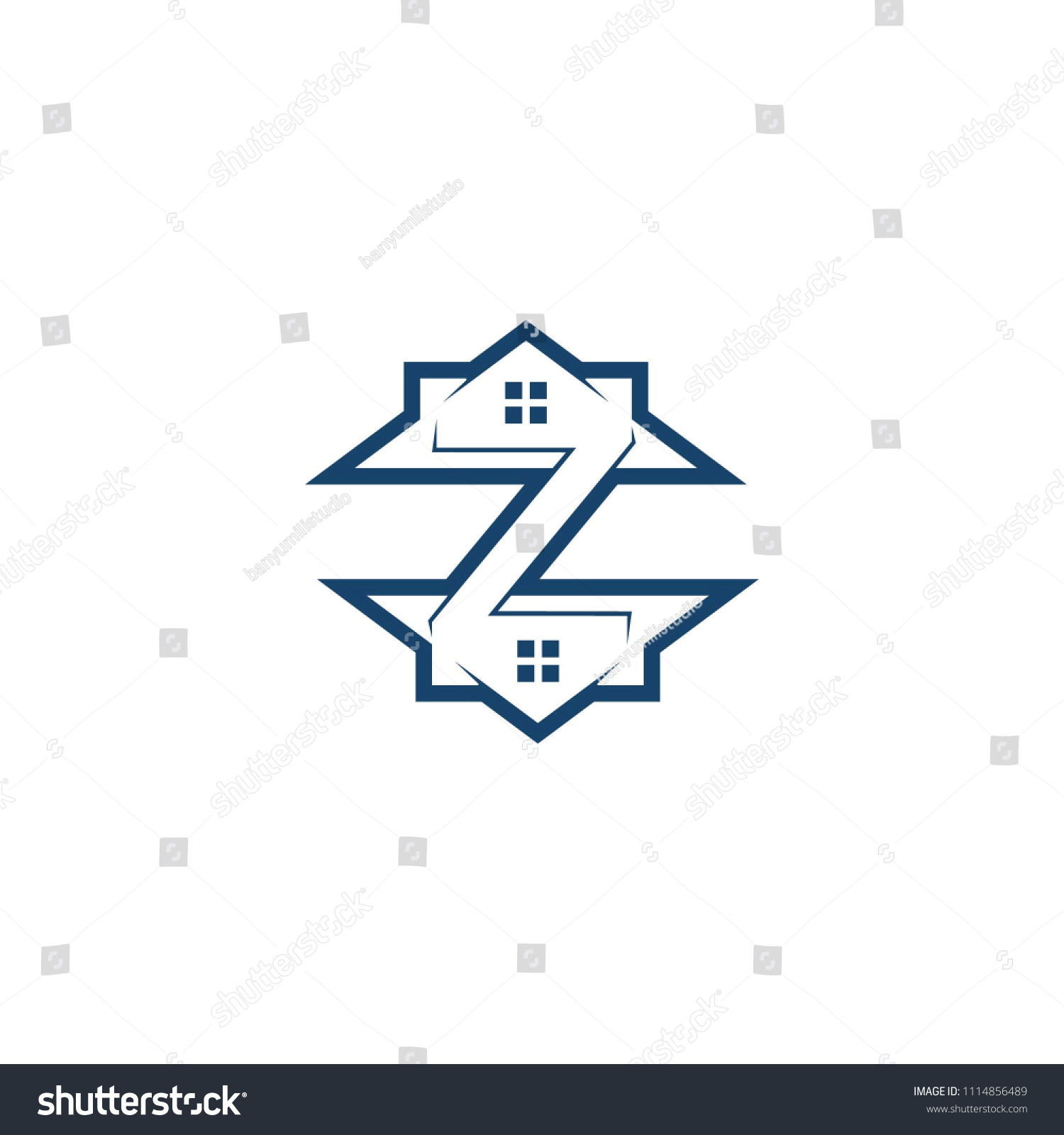 Initials Real Estate Logo Template Stock Vector (Royalty Free ...
