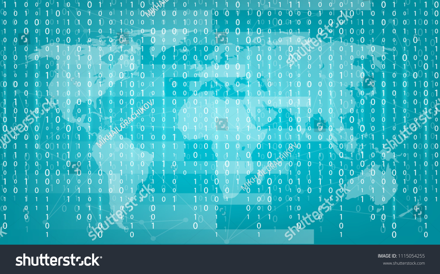 Creative Vector Illustration Stream Binary Code Stock Vector Royalty Free 1115054255