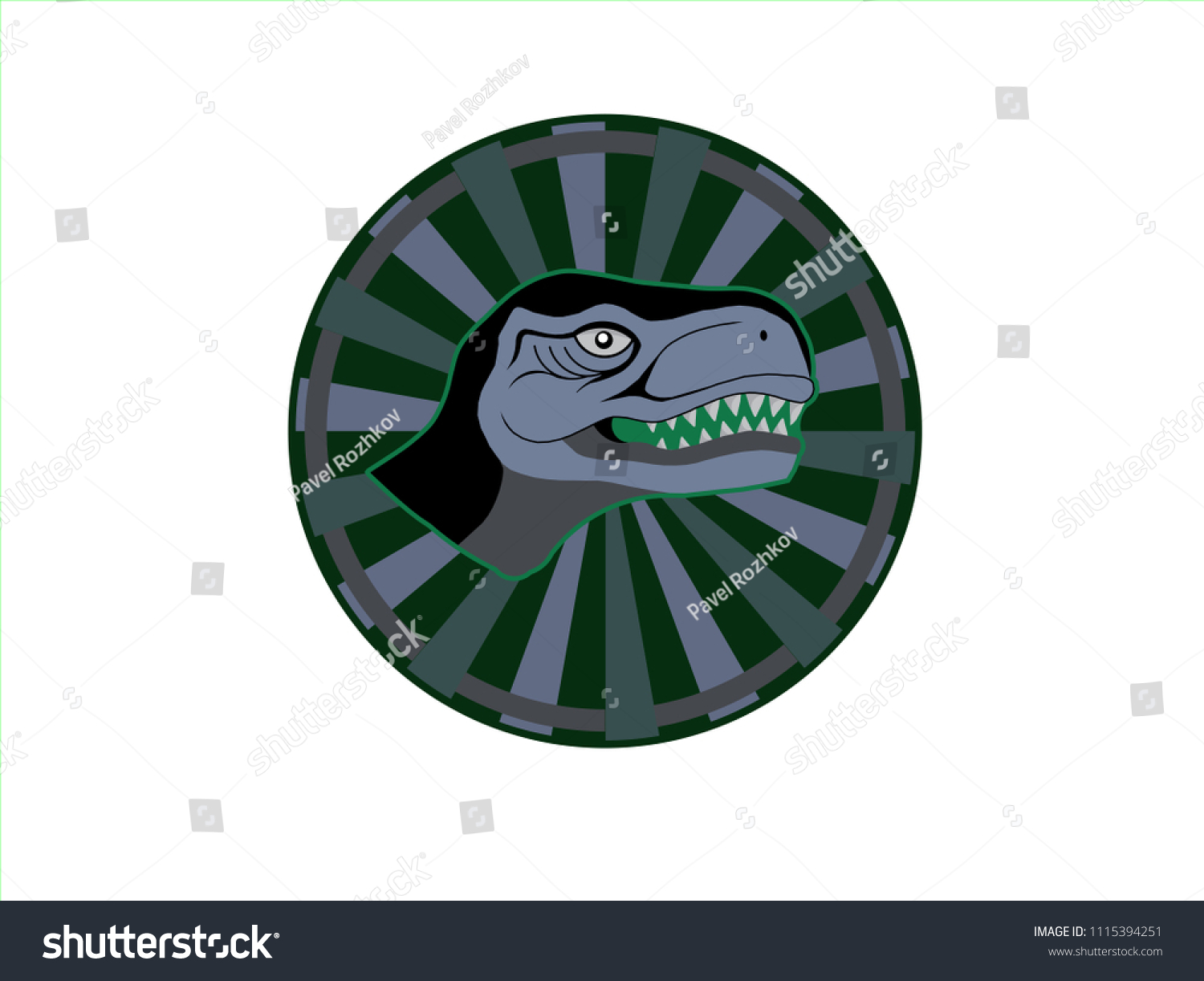 Toothy Dinosaur Head Stock Vector (Royalty Free) 1115394251 | Shutterstock