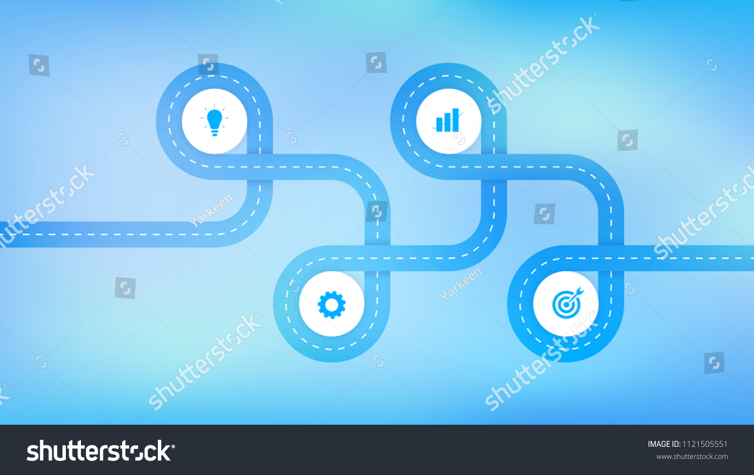 Layered Infographic Timeline Vector Roadmap Template Stock Vector ...