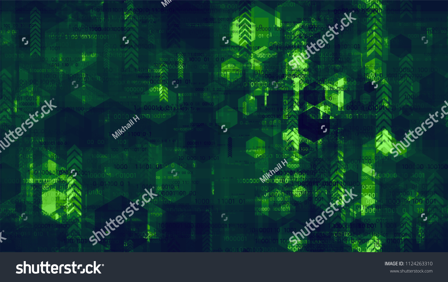 Electronic Technology Background Binary Code Artificial Stock Vector ...