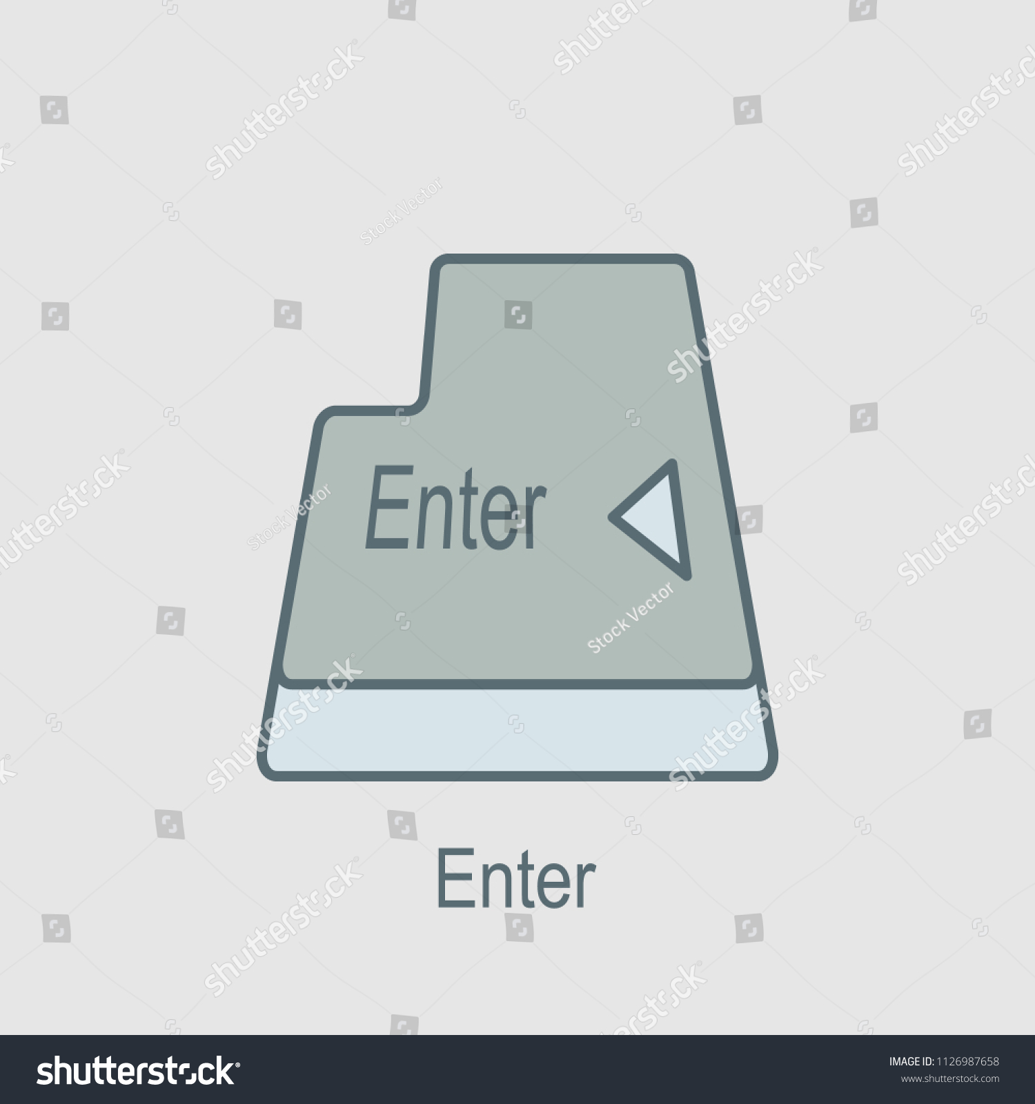 Enter Button Icon Element Computer Parts Stock Vector (Royalty Free ... Enter Button Icon Element Computer Parts Stock Vector (Royalty Free ...