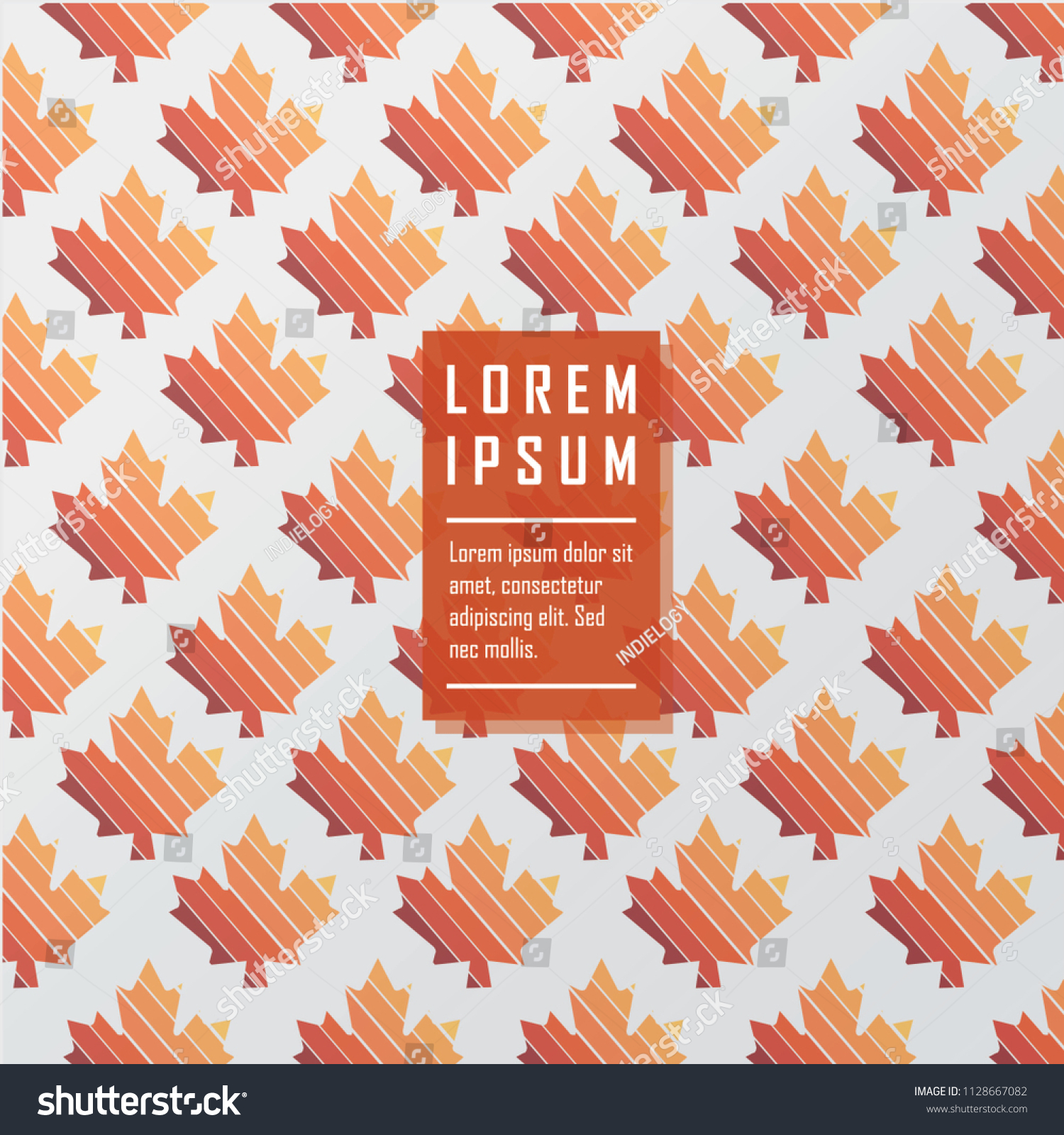 Maple Leaf Pattern Vector Background Stock Vector (Royalty Free ...