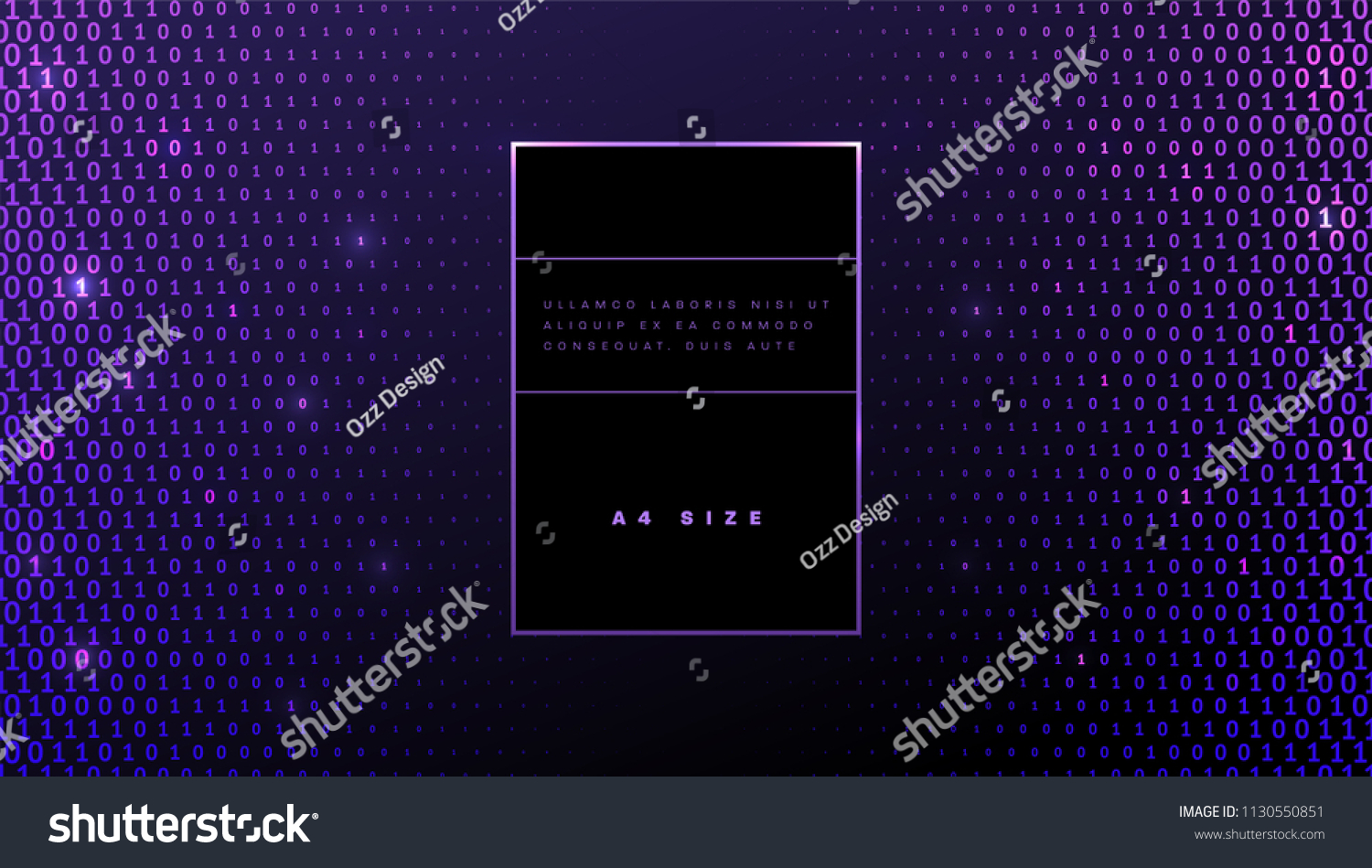 Abstract Binary Code Technology Background Application Stock Vector ...