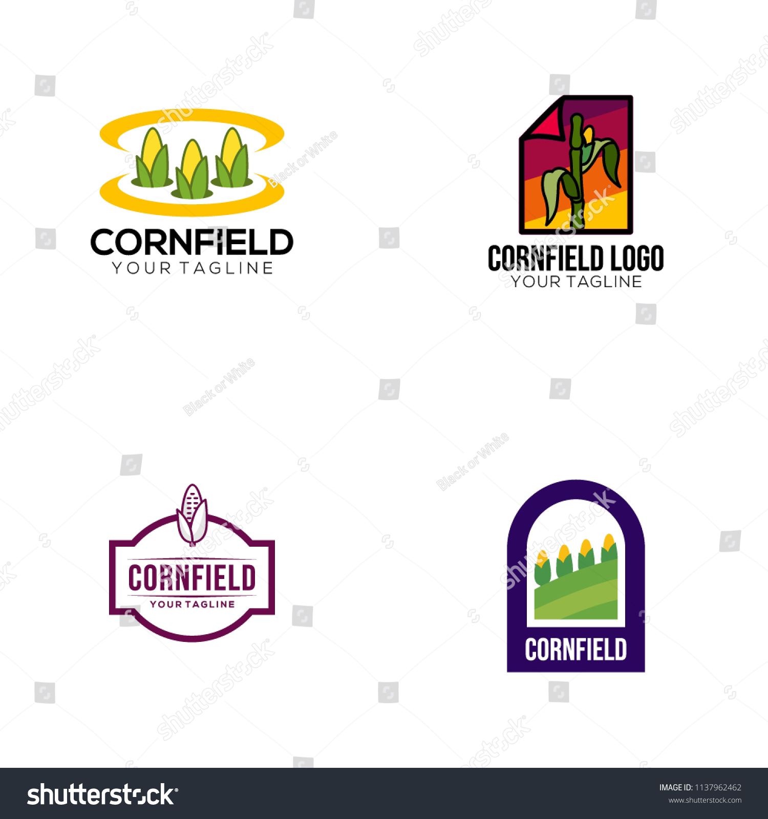 Corn Field Logo Stock Vector Royalty Free 1137962462 Shutterstock