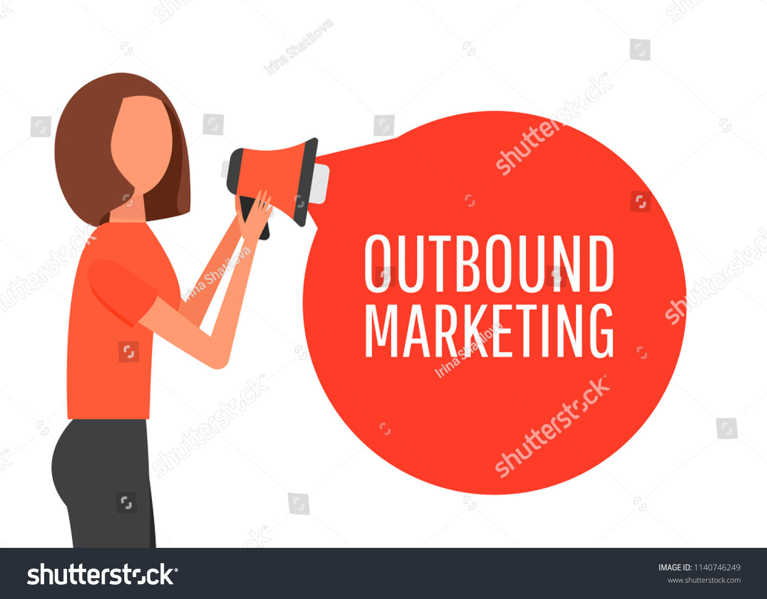 Outbound Marketing Megaphone Label Banner Business Stock Vector ... Outbound Marketing Megaphone Label Banner Business Stock Vector ...