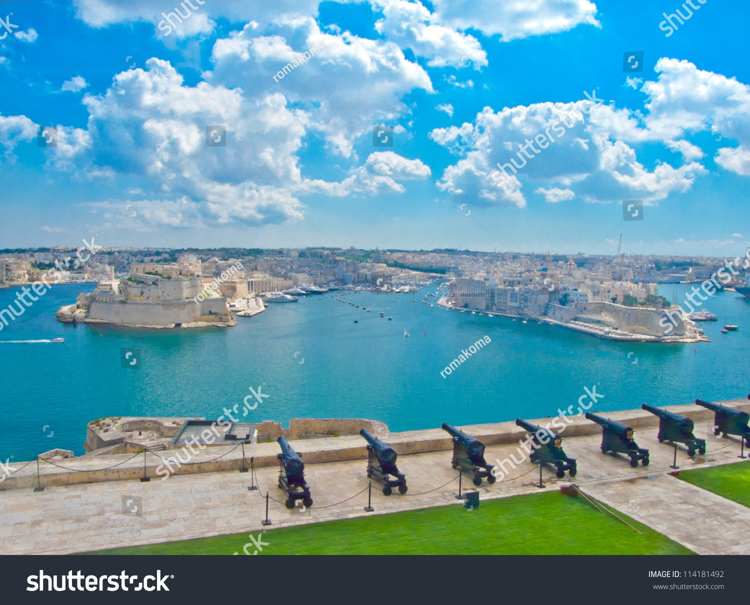 Panorama Skyline Maltese Capital City Valletta Stock Photo 114181492 ... Panorama Skyline Maltese Capital City Valletta Stock Photo 114181492 ...