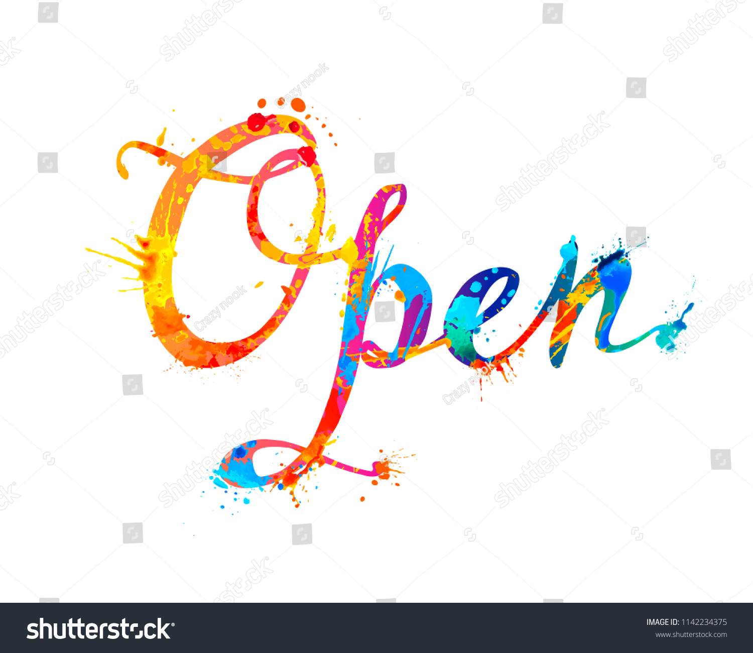 Open Hand Written Vector Word Rainbow Stock Vector (Royalty Free ... Open Hand Written Vector Word Rainbow Stock Vector (Royalty Free ...