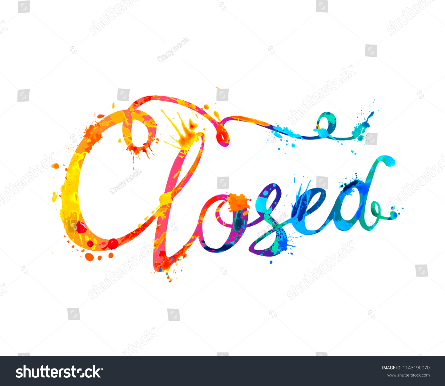 Closed Hand Written Vector Word Rainbow Stock Vector (Royalty Free ... Closed Hand Written Vector Word Rainbow Stock Vector (Royalty Free ...