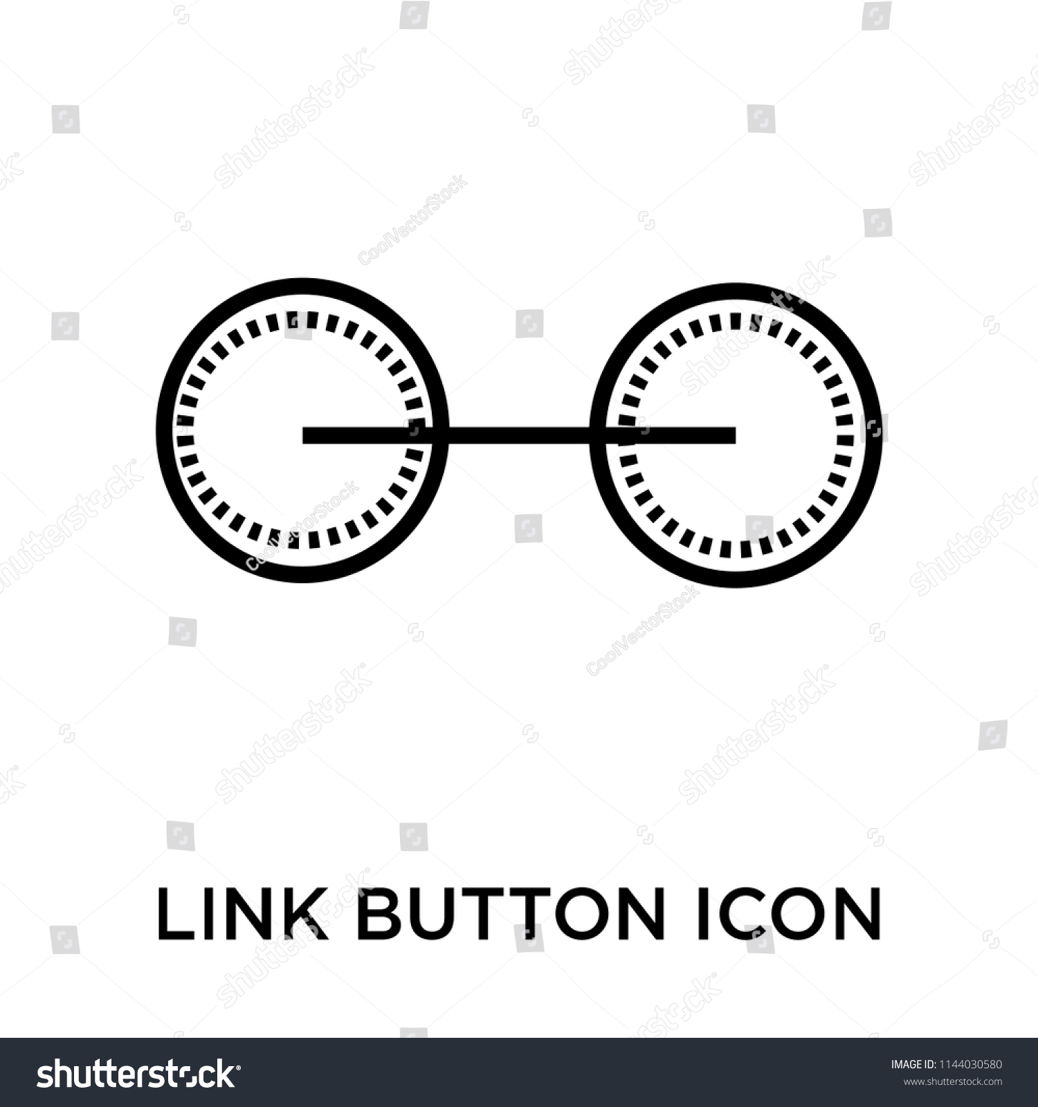 Link Button Icon Vector Isolated On Stock Vector Royalty Free 1144030580 Shutterstock