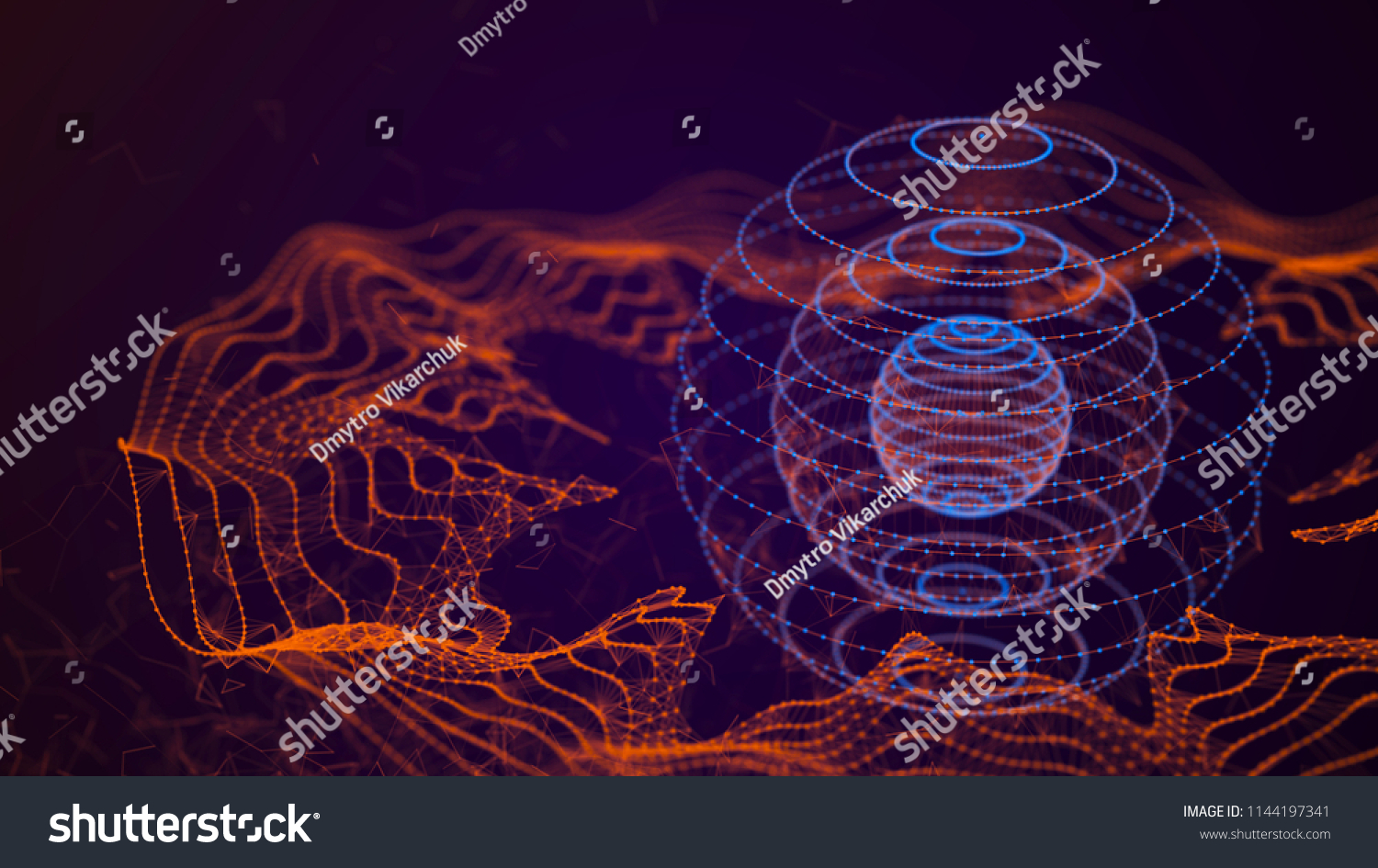 Big Data Visualization Data Array Visual Stock Illustration 1144197341 ...