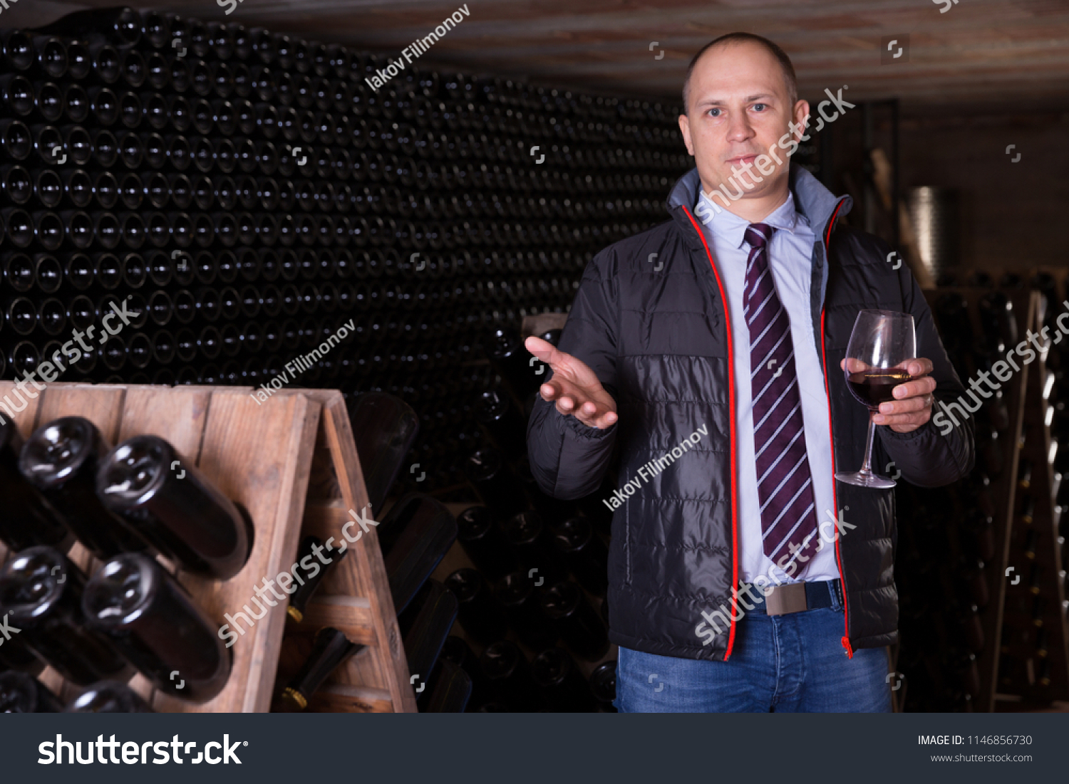 Professional Winemaker Conducting Tour Around Wine Stock Photo ... Professional Winemaker Conducting Tour Around Wine Stock Photo ...