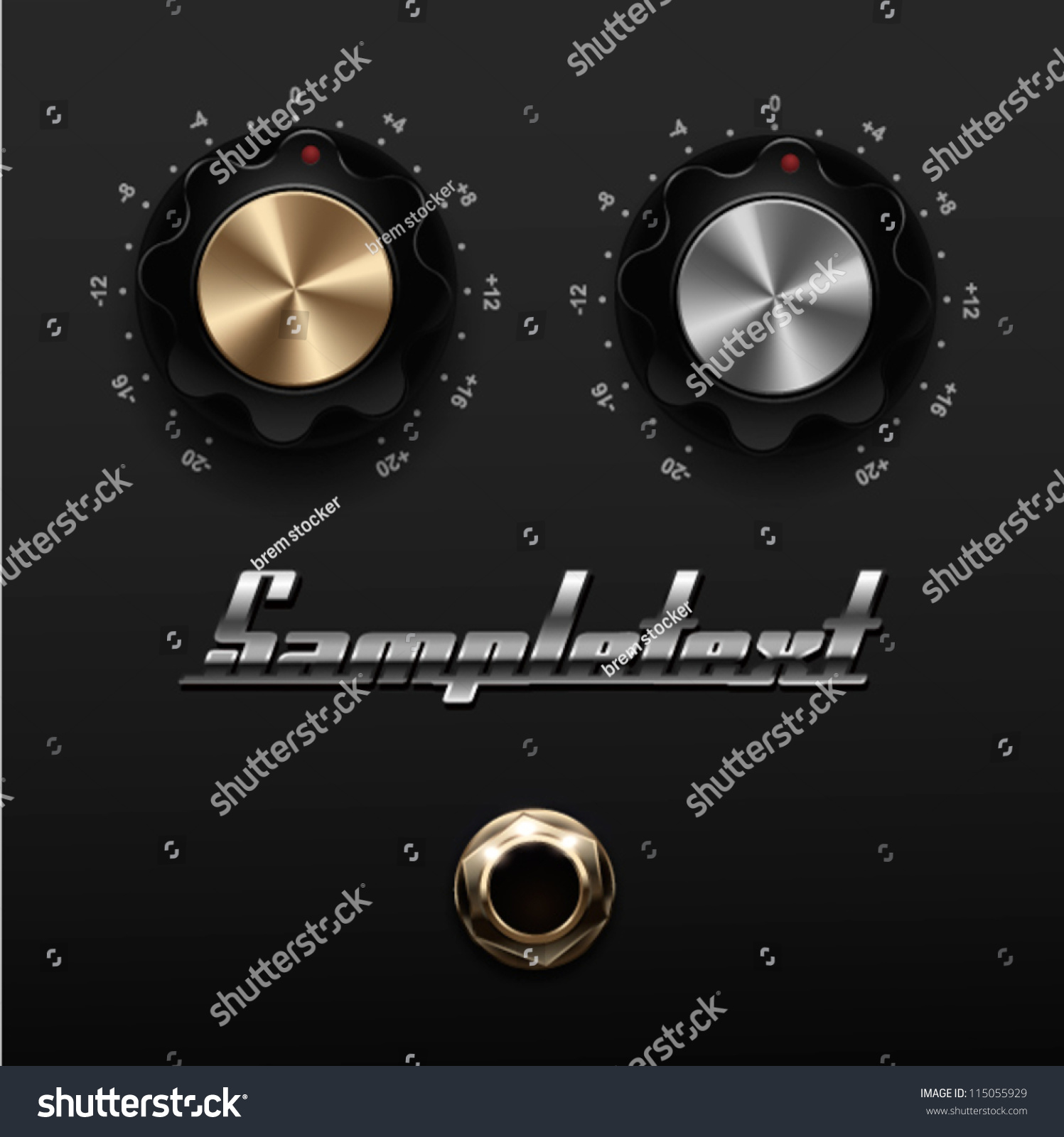 Ui Kit Elements Amp Knobs Stock Vector (Royalty Free) 115055929 ...