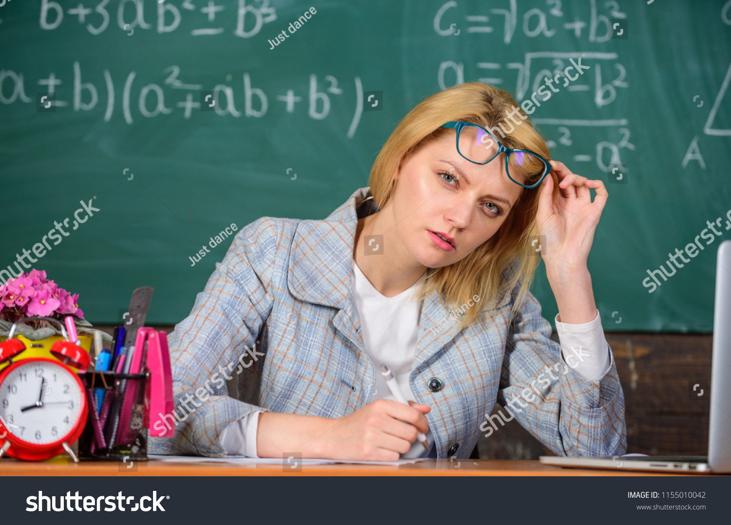 Teacher Suspiciously Peeking Out Eyeglasses She Stock Photo 1155010042 ... Teacher Suspiciously Peeking Out Eyeglasses She Stock Photo 1155010042 ...