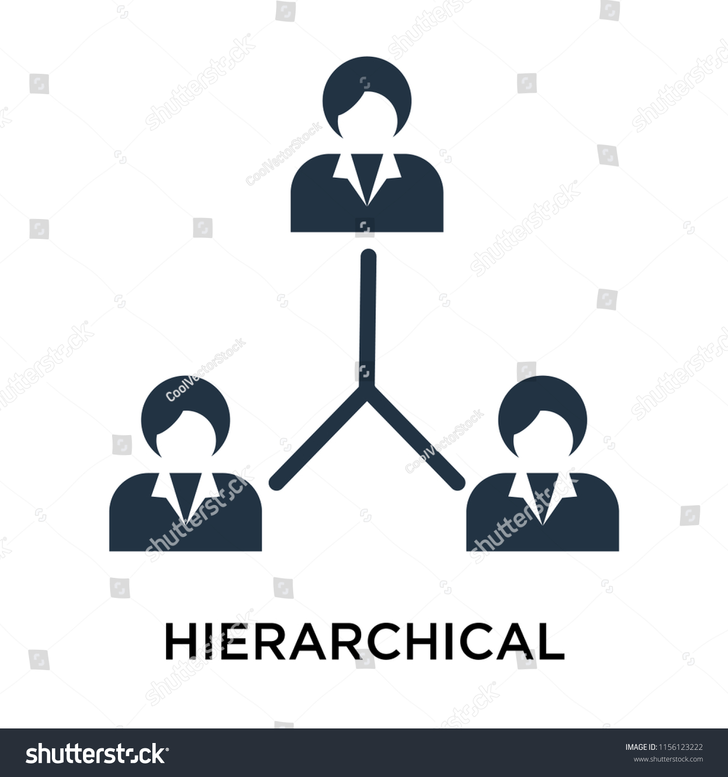 Hierarchical Structure Icon Vector Isolated On Stock Vector (Royalty ... Hierarchical Structure Icon Vector Isolated On Stock Vector (Royalty ...