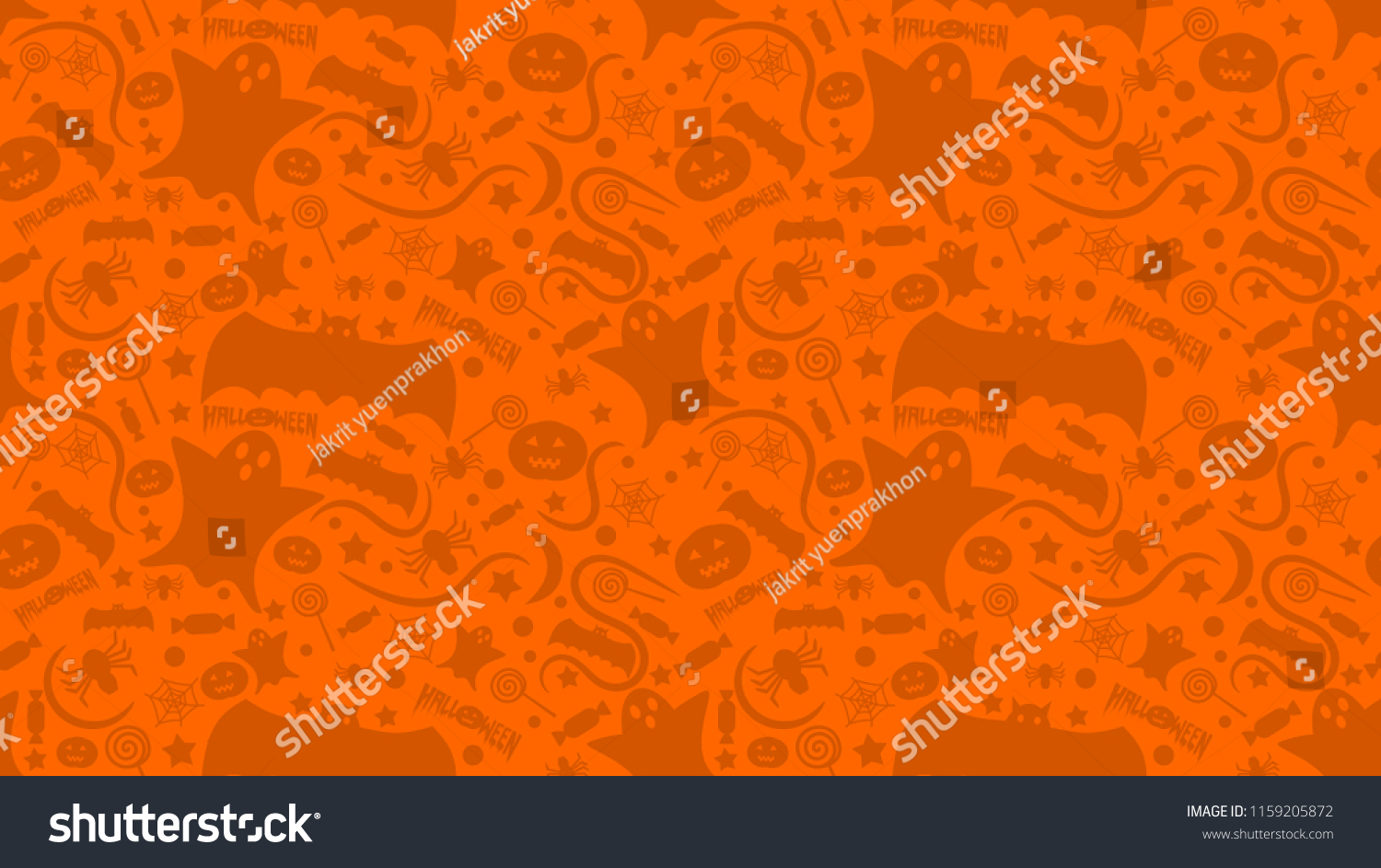 Seamless Pattern Halloween Backgroundvector Illustration Stock Vector