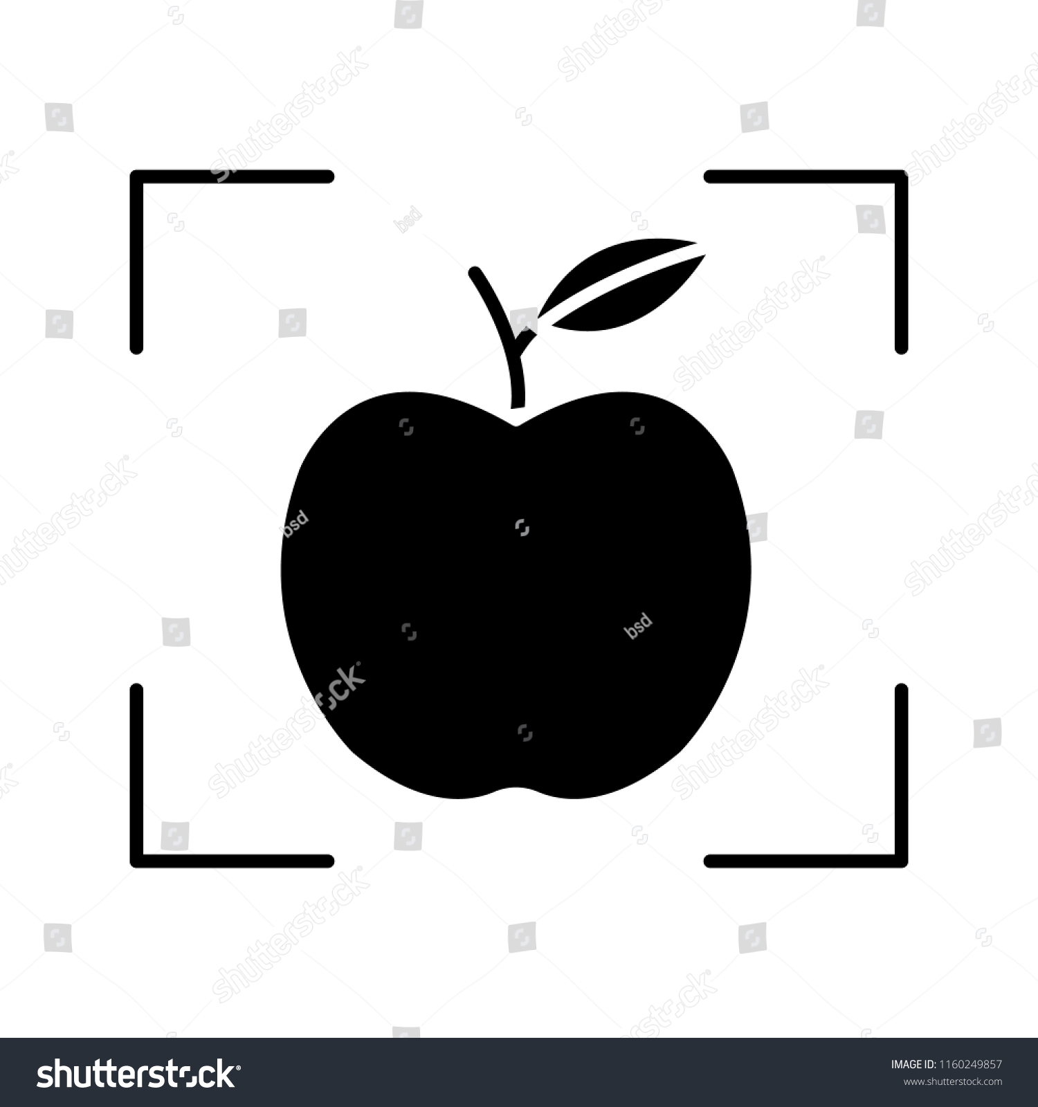 Object Detection App Glyph Icon Deep Stock Vector Royalty Free 1160249857 Shutterstock