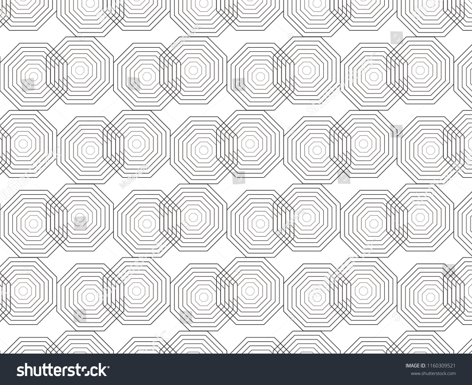 Octagon Pattern Vector Stock Vector (Royalty Free) 1160309521 ...