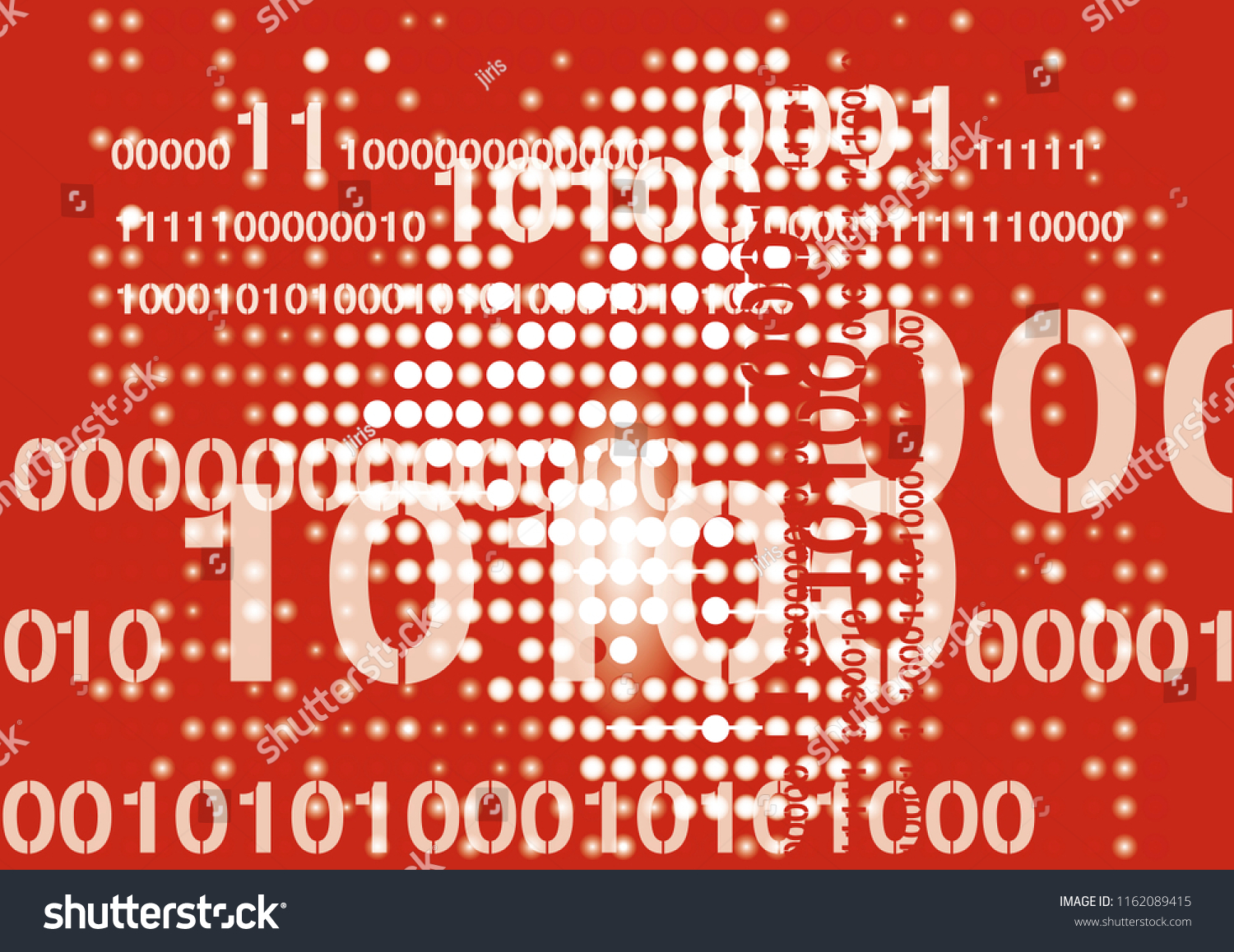 Red Background Binary Codes Illustration Binary Stock Vector (Royalty Free) 1162089415 ...