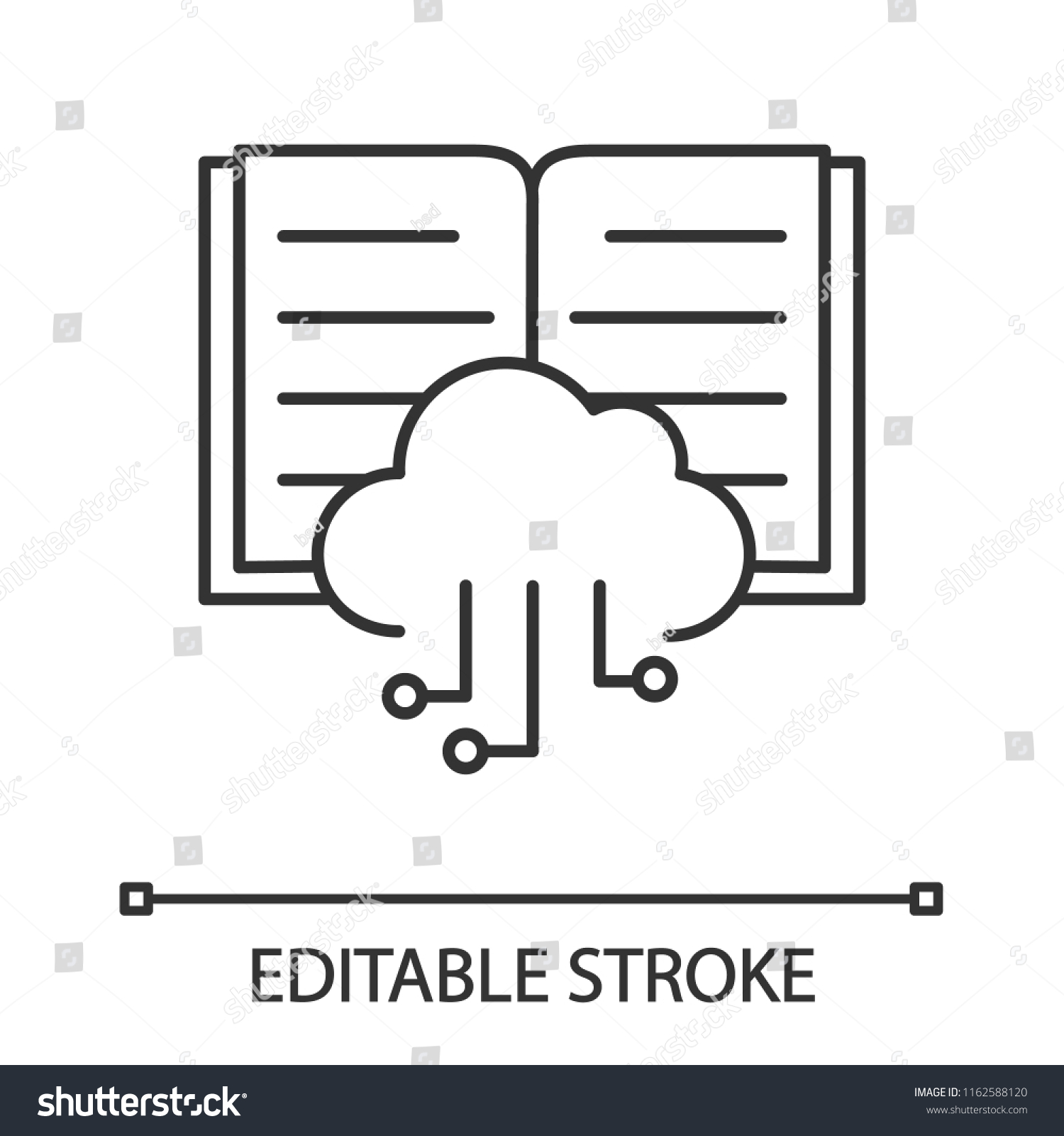 Big Data Linear Icon Thin Line Stock Vector (Royalty Free) 1162588120 | Shutterstock