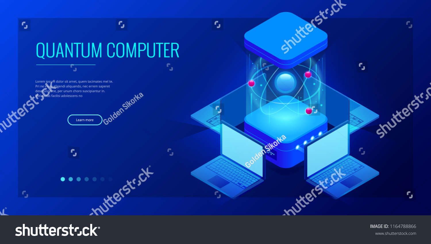 Isometric Quantum Computing Supercomputing Quantum Computer Stock Vector (Royalty Free ...