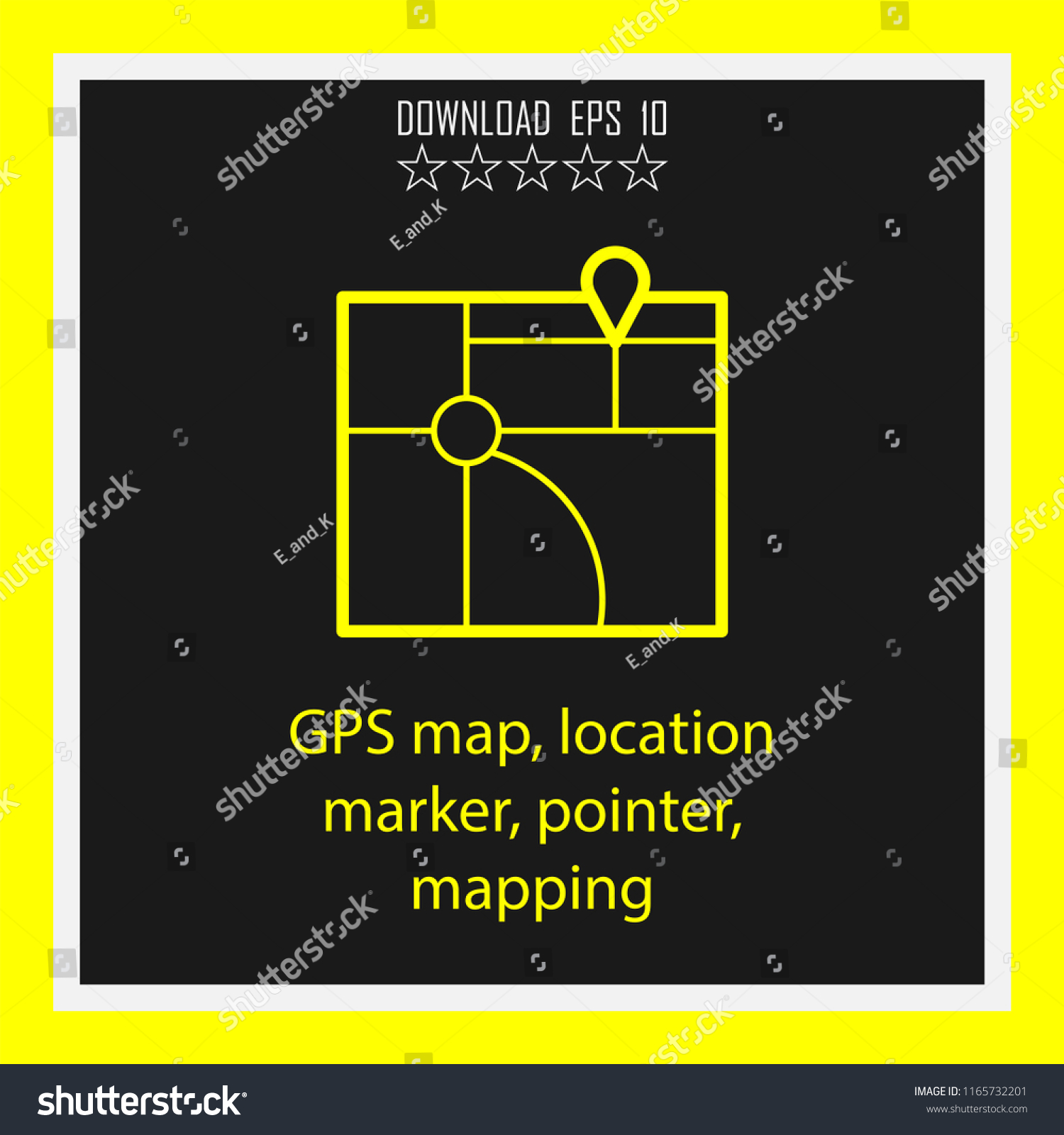 Cps Map Location Marker Pointer Mapping Stock Vector (Royalty Free ...