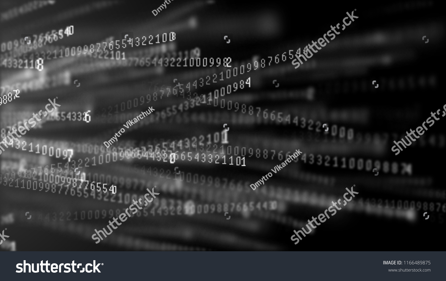 Data Technology Background Big Data Visualization Stock Illustration ...