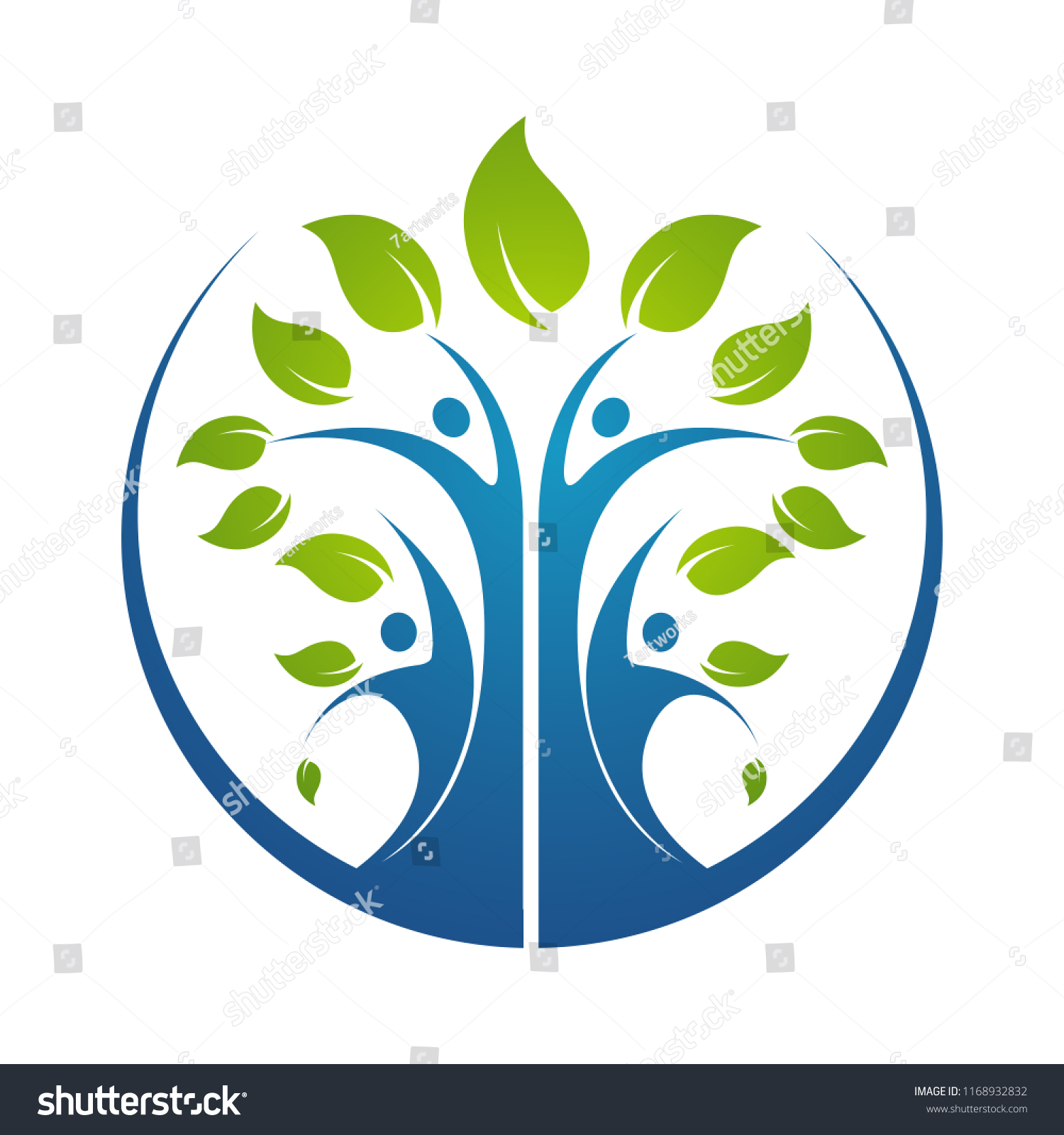 Family Tree Symbol Icon Logo Design Stock Vector (Royalty Free ...