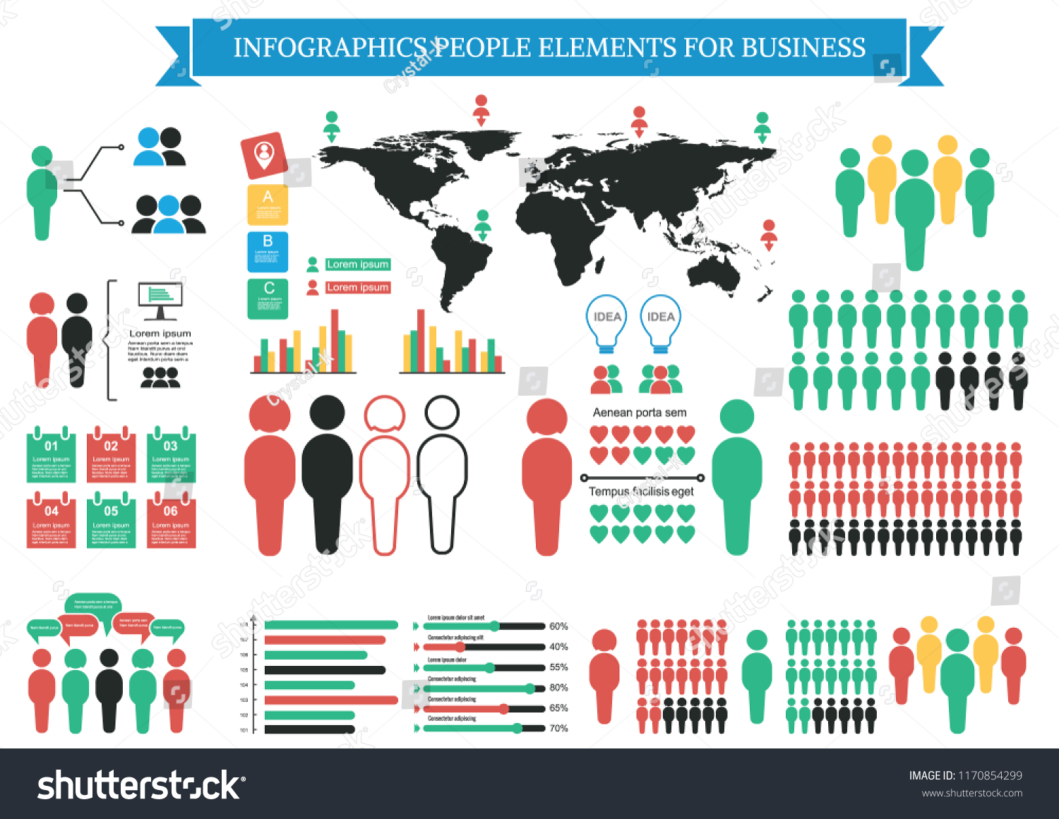 Collection Infographic People Elements Business Vector Stock Vector ... Collection Infographic People Elements Business Vector Stock Vector ...