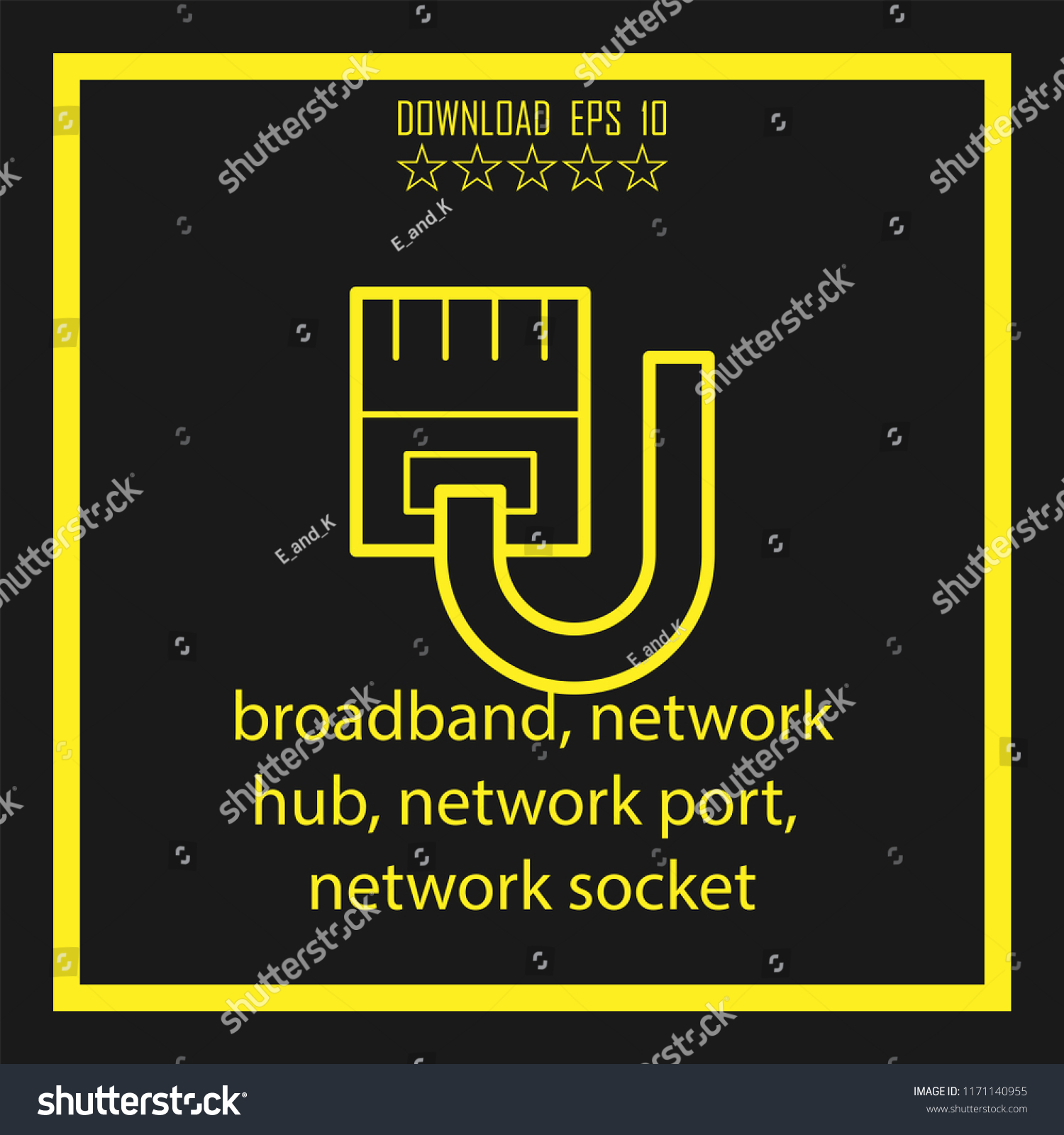 Broadband Network Hub Network Socket Vector Stock Vector Royalty Free 1171140955 Shutterstock