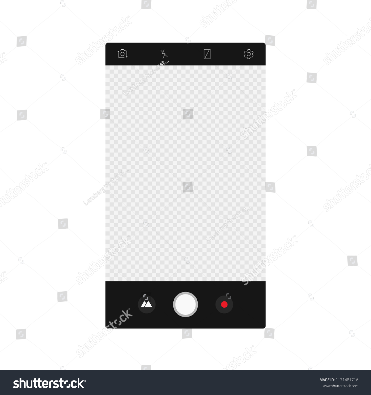 Camera App Screen Interface Vector Mockup Stock Vector (Royalty Free ... Camera App Screen Interface Vector Mockup Stock Vector (Royalty Free ...