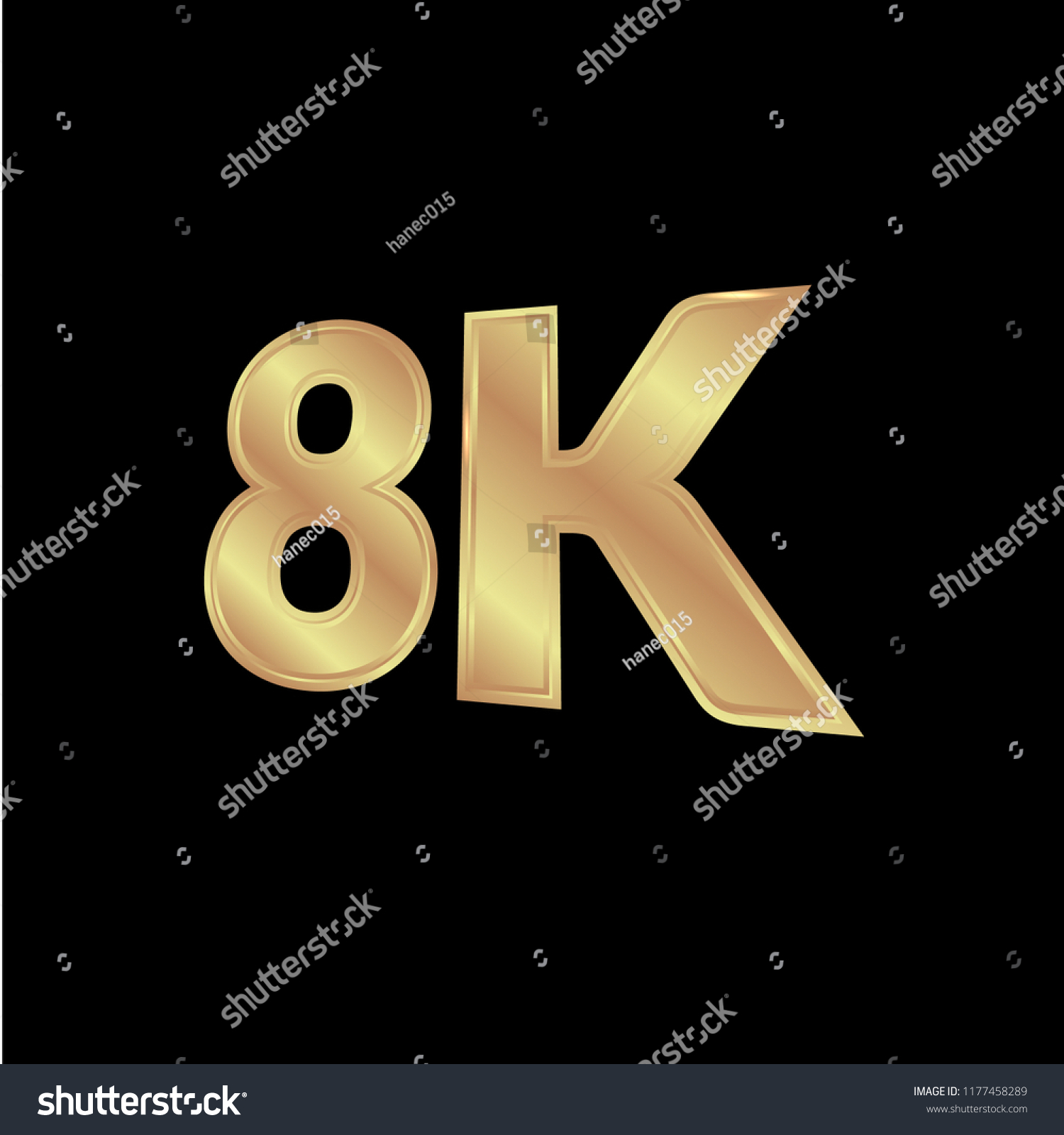 Gold 8k Ultra Hd Sign Stock Vector (Royalty Free) 1177458289 | Shutterstock